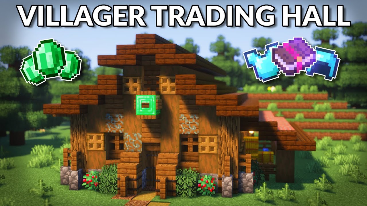 Minecraft: How To Build a Simple Villager Trading Hall - Minecraft Builders