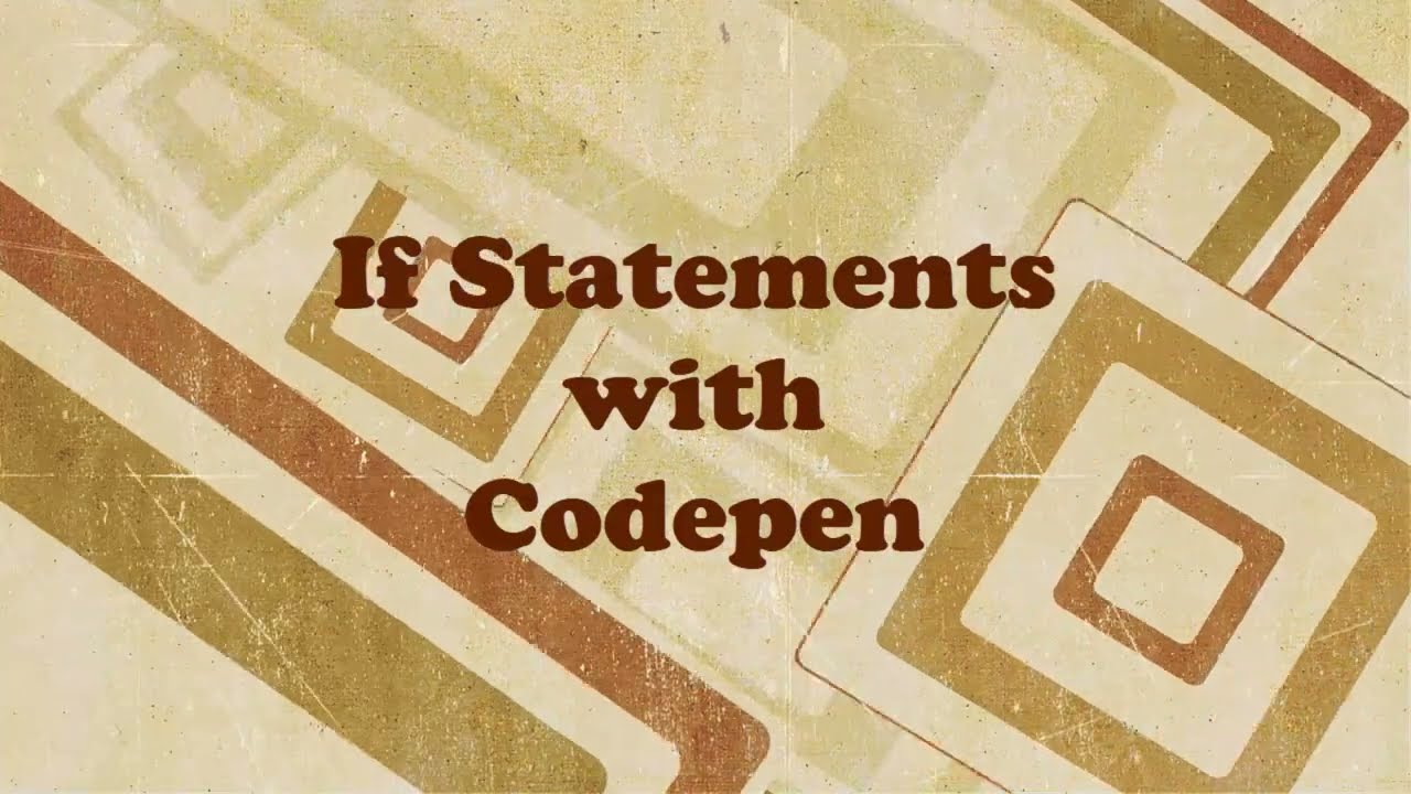 If statements in JavaScript using Codepen