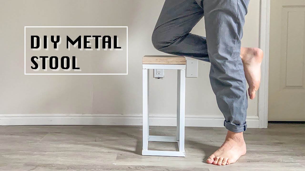 DIY Metal and Plywood Stool