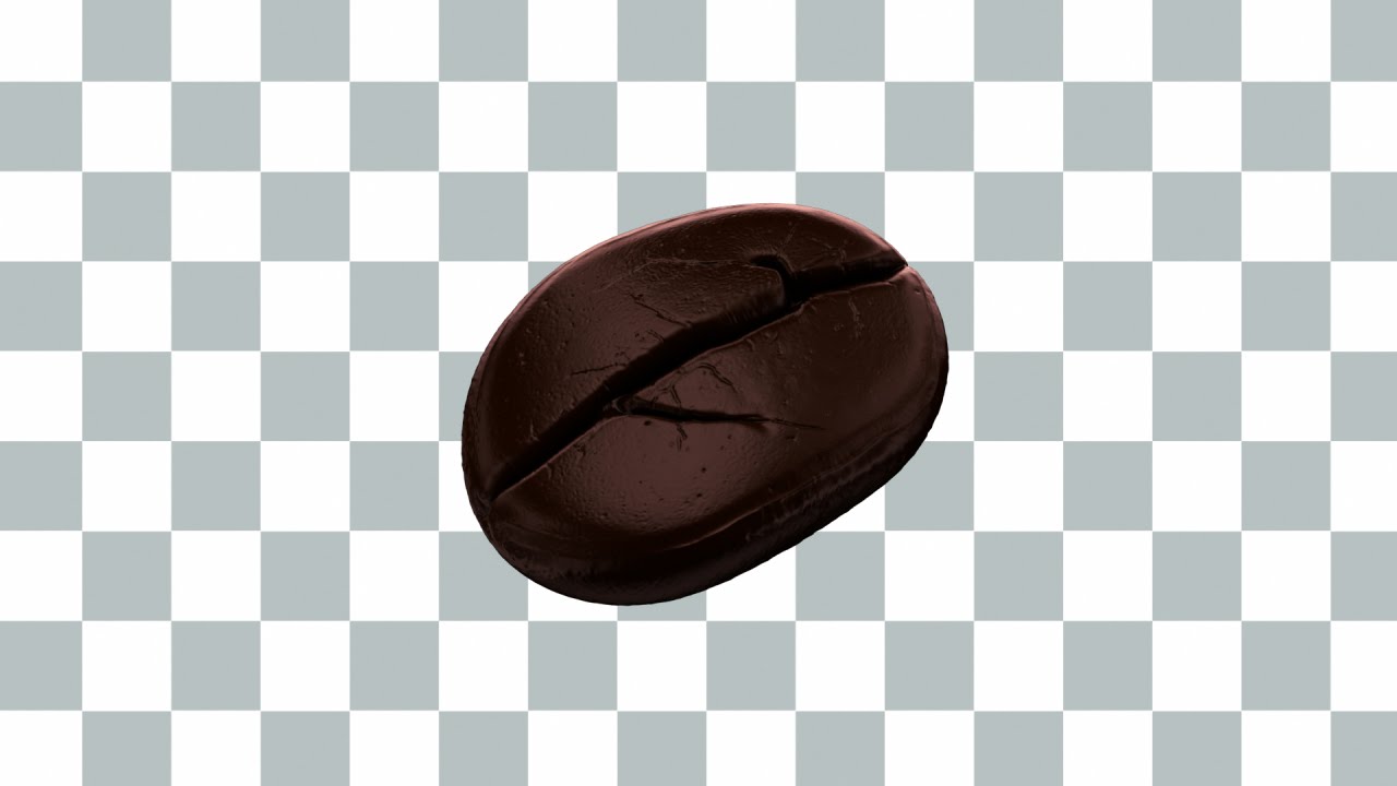 Isolated Coffee Beans Rotating