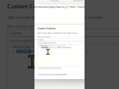 Convert Unix Timestamp to DateTime in Power Query M