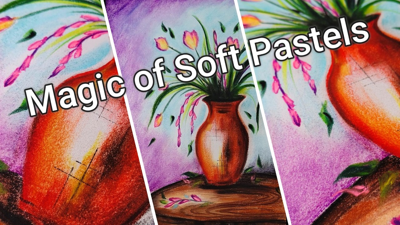 29.❣️Vase of Blooming Flowers - #soft pastel #artistfingers #colors #diy