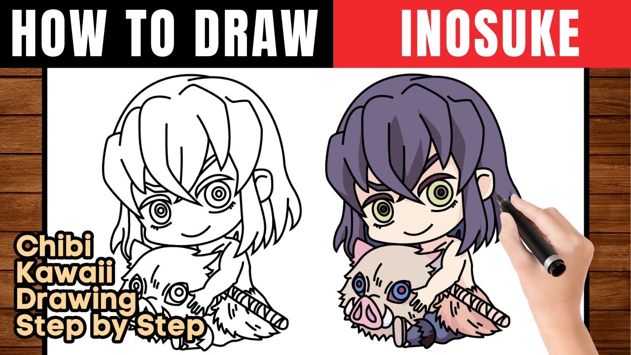 How To Draw Inosuke | Draw Chibi Inosuke - Step by Step