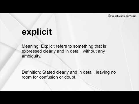explicit Meaning