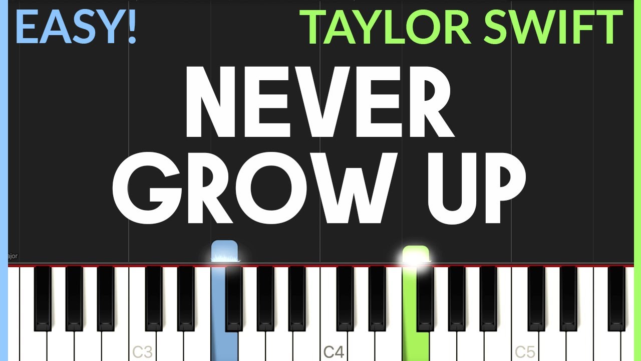 Never Grow Up - Taylor Swift | EASY Piano Tutorial