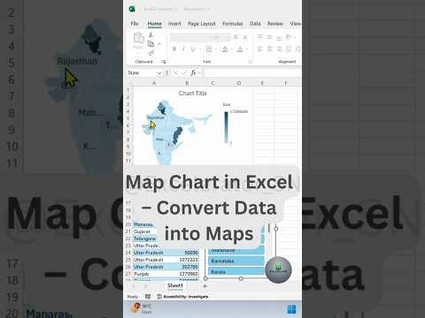 Map Chart Trick in Excel You Must Know– Convert Data into Maps!