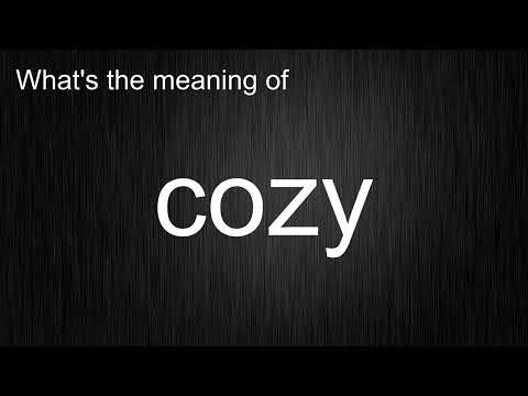 What's the meaning of "cozy", How to pronounce cozy?