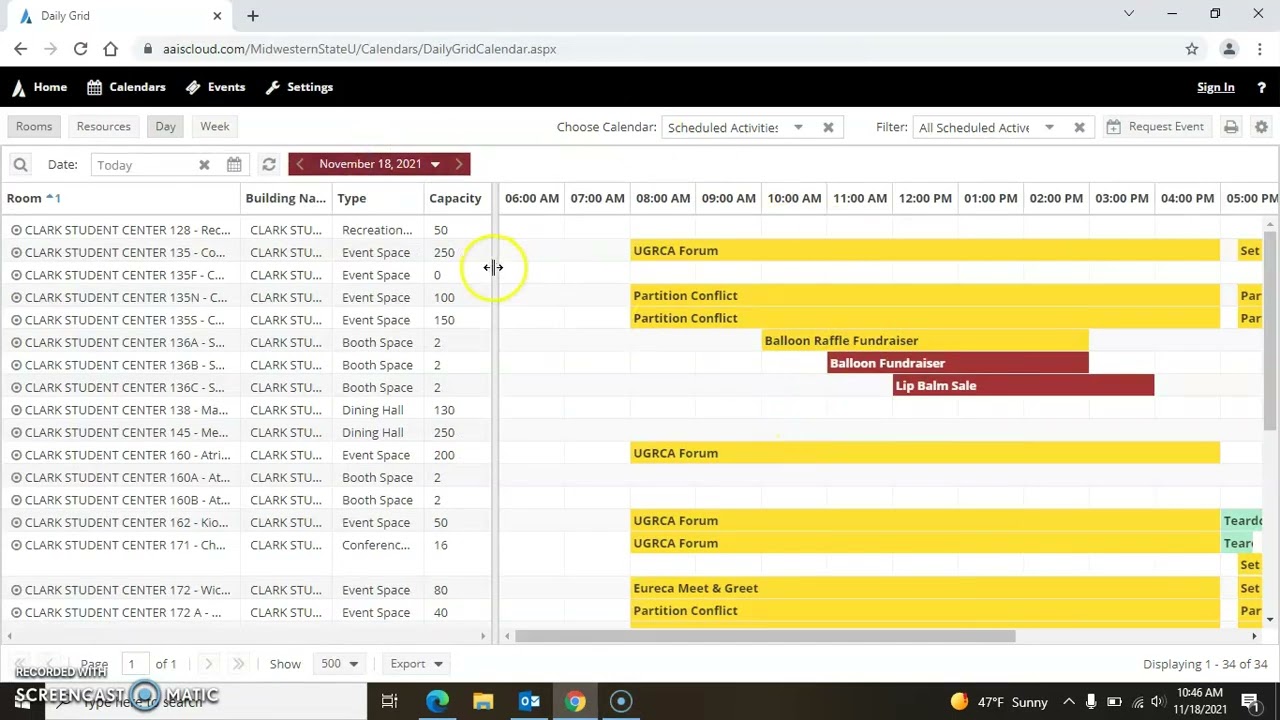 Tutorial   Viewing Scheduling Grid