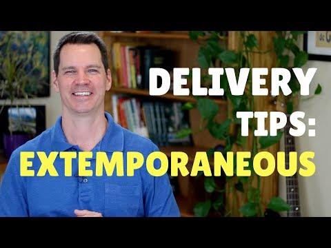How to Deliver an Extemporaneous Presentation or Speech