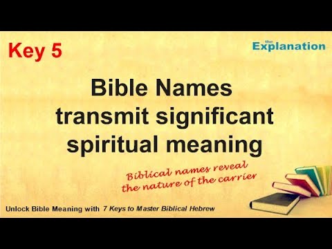 Names in the Bible have Amazing Meaning