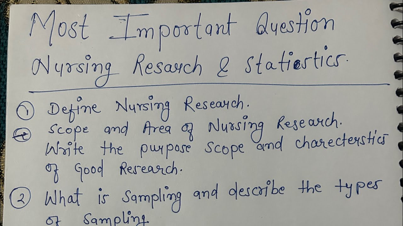Nursing Research And Statistics | Most Important Questions | #mpmsu #nursingstudy