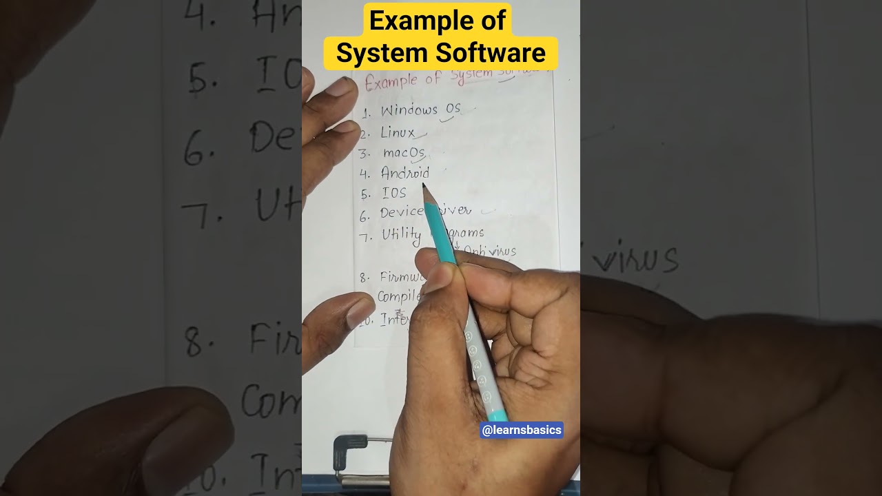 Example of System software ? 10 Example of System Software #systemsoftware #shorts