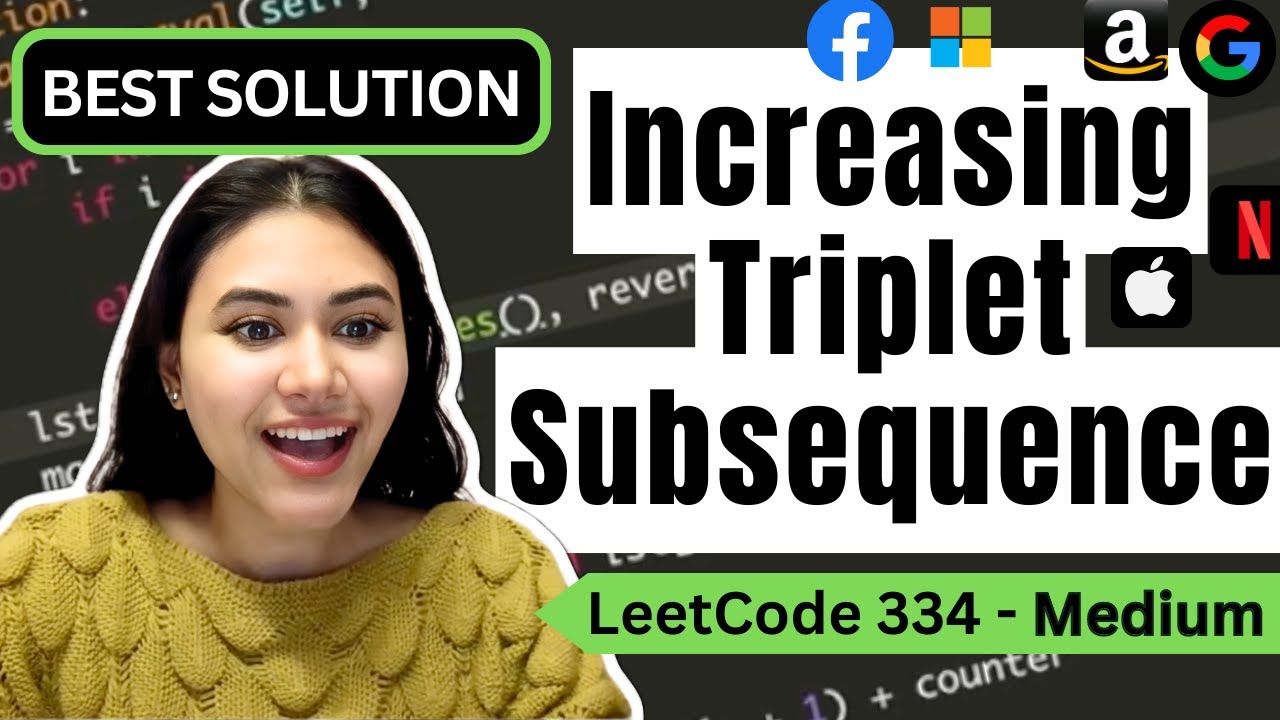 Increasing Triplet Subsequence - LeetCode 334 - Python [O(n) time and O(1) space]