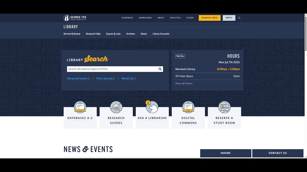Introduction to the Library Website (2025)