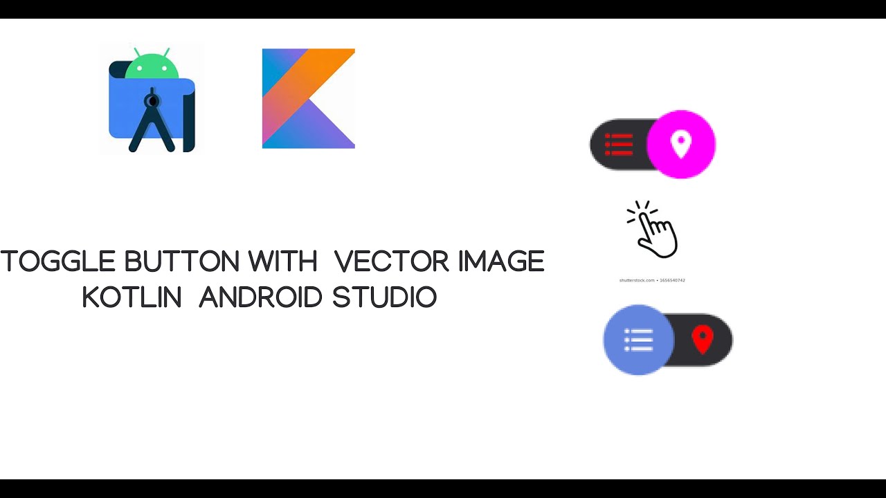 Toggle Button With Image Vector Image Android Studio