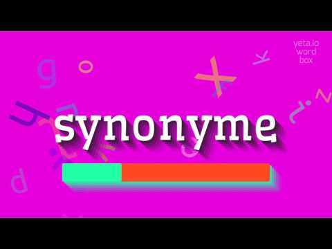 How to say "synonyme"! (High Quality Voices)