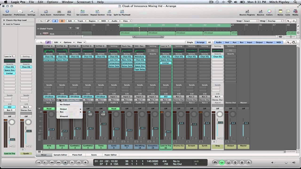 Logic Pro 9 Tutorial - Mixing Techniques (Part #2)