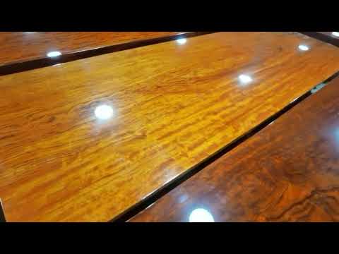 bubinga slab exbition hall