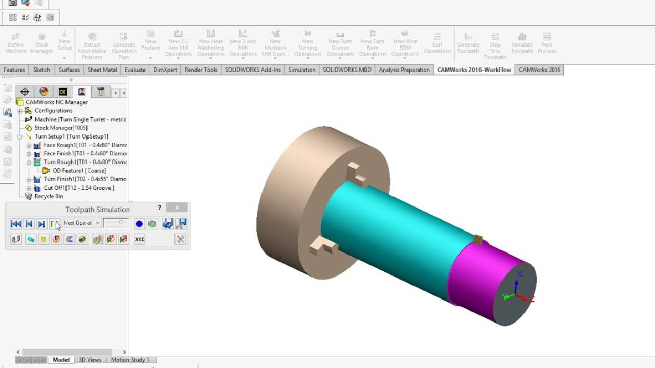 Toolpath Simulation ( Turning Operation )