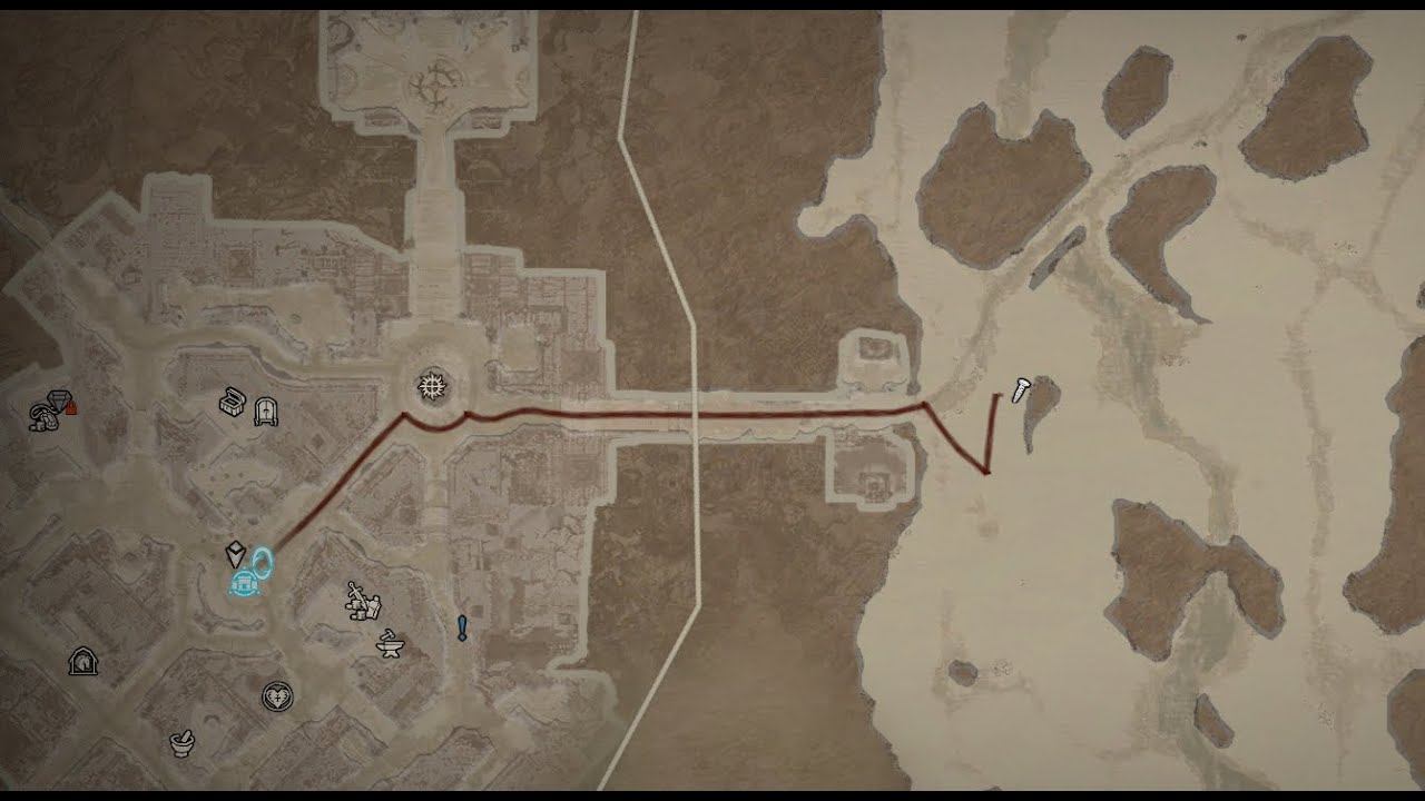 Diablo 4 - How to Set a Waypoints / Path Markers on the Map