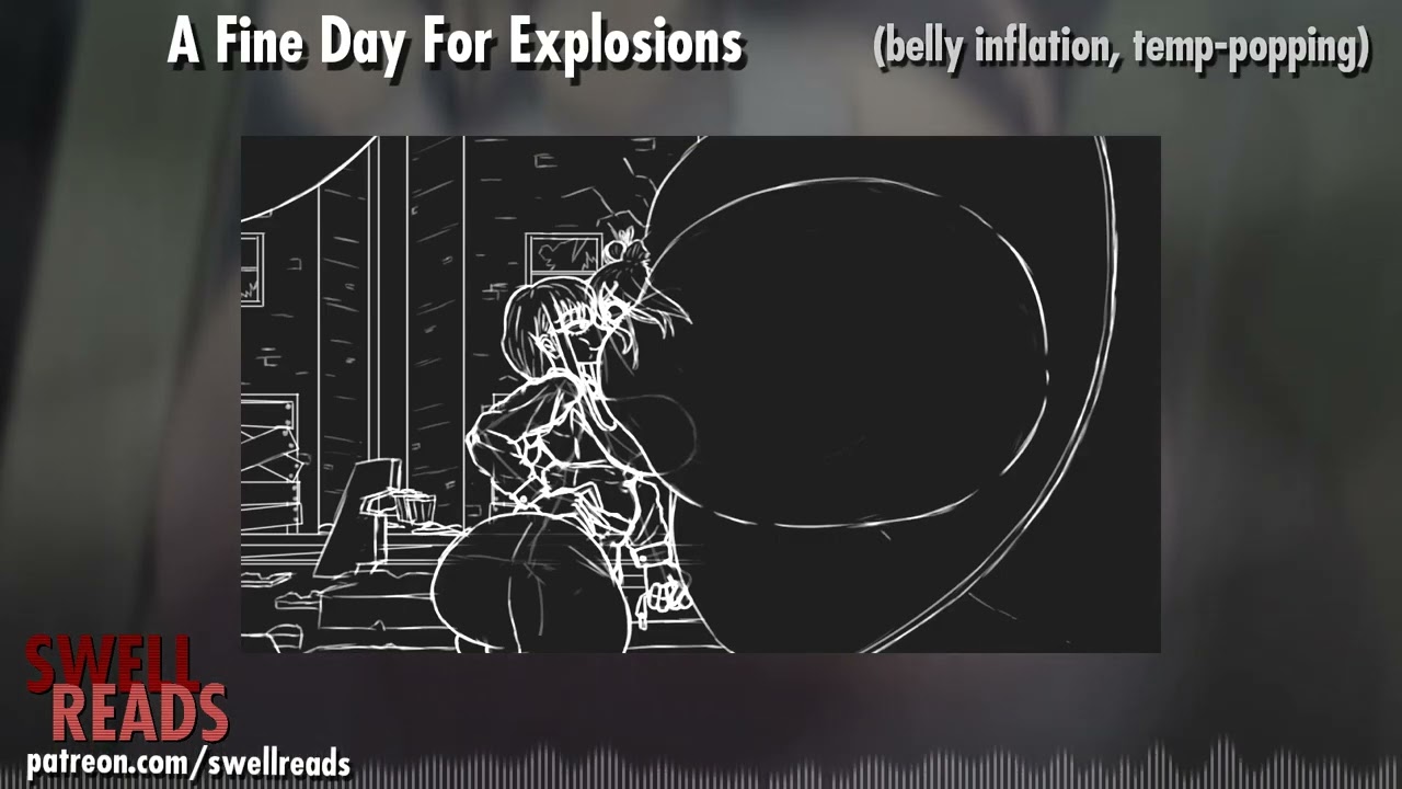 [Inflation Audio]girl belly inflation(popping)