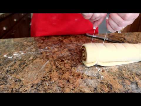 Easiest way to cut Cinnamon Rolls