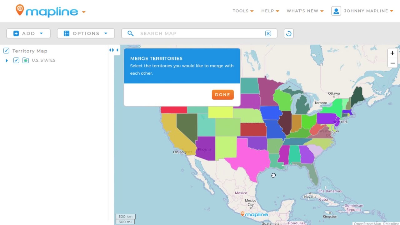 Create Custom Territories by Merging