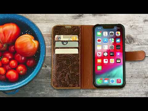 iPhone 13/Mini/Pro/Max Genuine Leather Case - Detachable Magnetic Case - RFID Blocking Card Slots