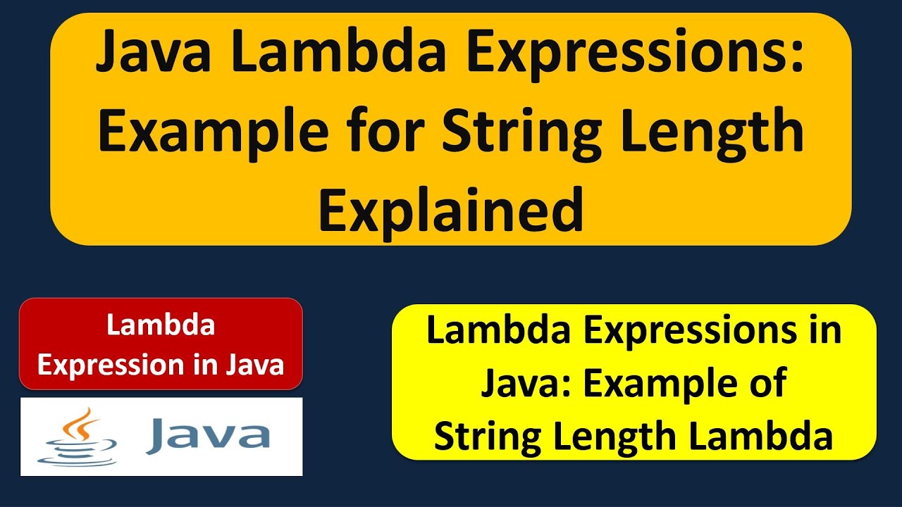 Java Lambda Expressions: Example for String Length Explained | Lambda expression in Java