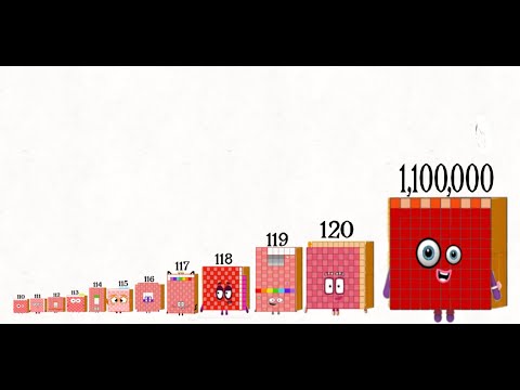 Numberblocks 110 to 120 small to large number and special appearance 1,100,000
