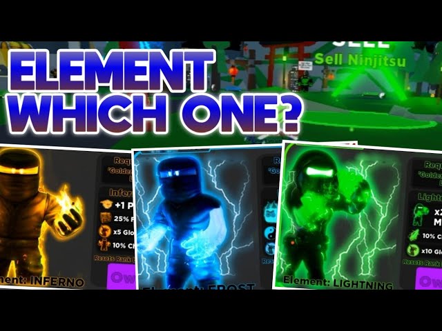 5 strongest elements in Roblox Ninja Legends