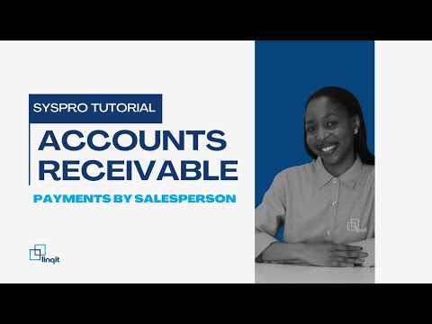 SYSPRO Accounts Receivable: Payments by salesperson