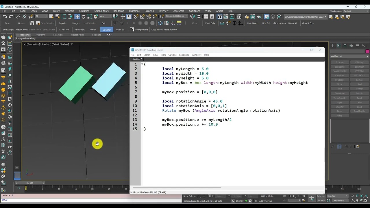 Lets Learn the Basics to Code on MaxScript in 4 MINUTES ONLY!