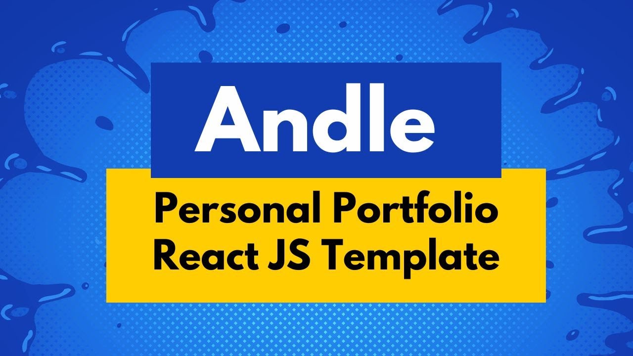 Andle - Personal Portfolio React JS Template | Multipurpose React ecommerce template