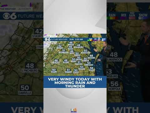 Tracking high winds, morning rain and thunder