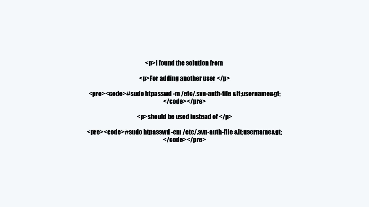 Add multiple users in Subversion