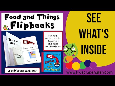 Food and Things Flipbook Crafts - Ketchup on your Cornflakes