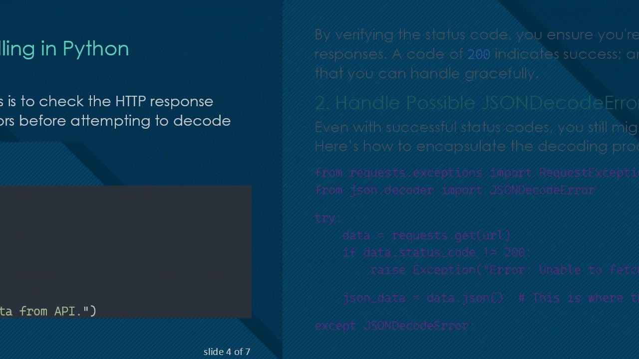 Handling JSON Exceptions: Understanding JSONDecodeError in Python