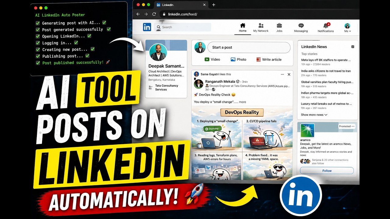 I Built an AI Tool That Posts on LinkedIn Automatically 🚀