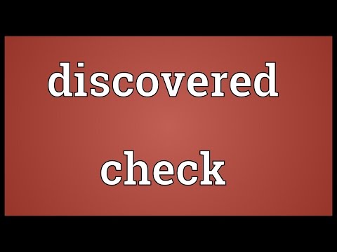 Discovered check Meaning
