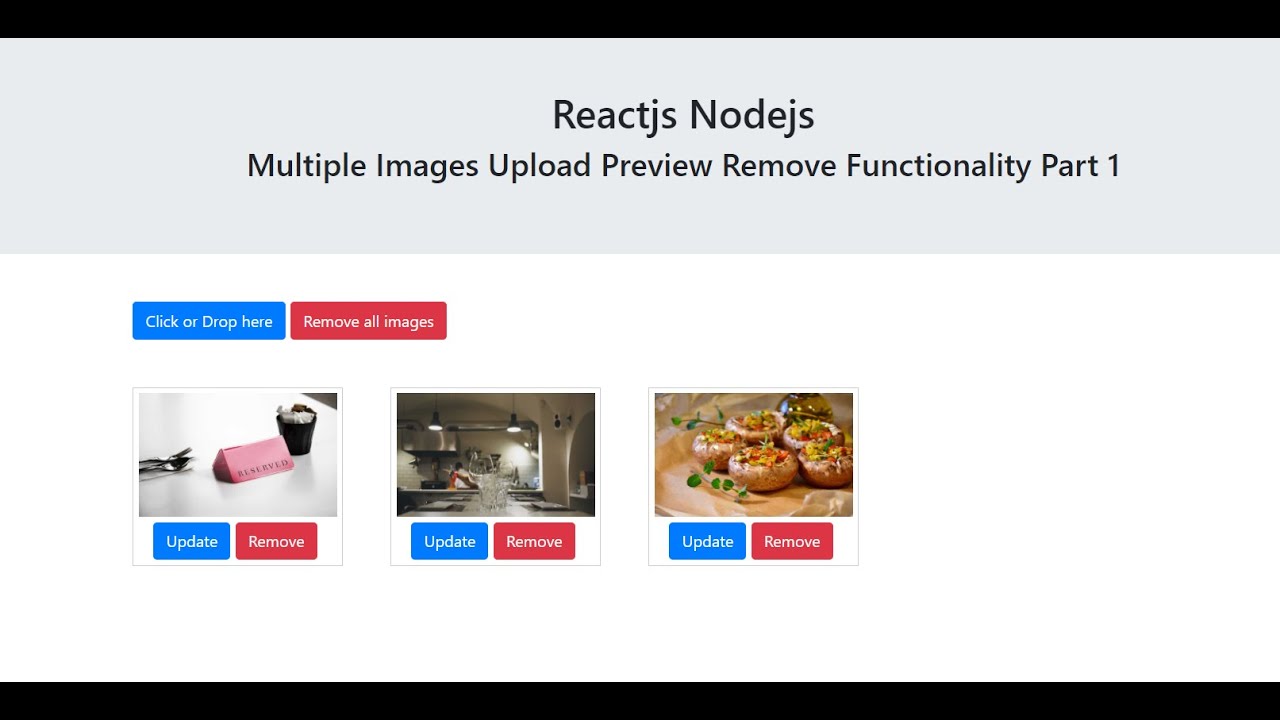 Reactjs Nodejs Multiple Images Upload Working Demo