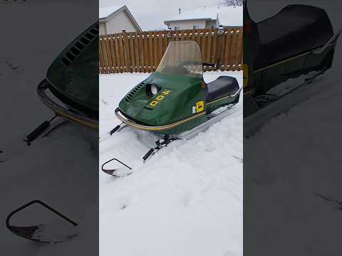 50 Years Old! 1975 John deere 400 Snowmobile. #vintage #vintagesleds #snowmobile