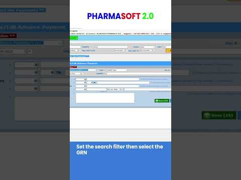 PharmaSoft 4.0 - How to add payment against GRN