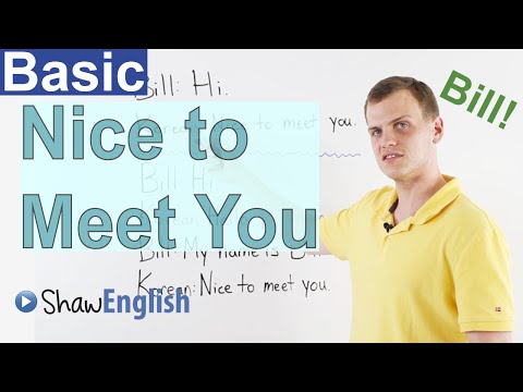 Learn English: Nice to Meet You