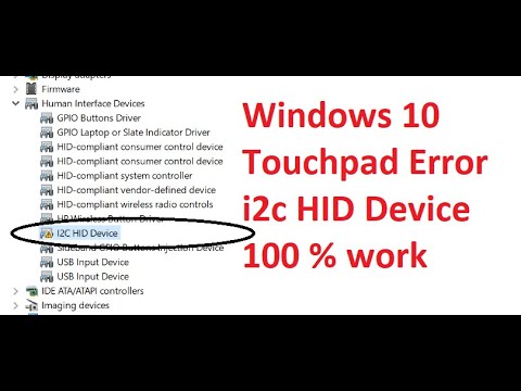 dell hp windows 10 touch pad gestures I2C HID Device solution 100% working