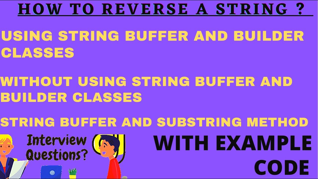 How to reverse a String without String Buffer and Builder || Reverse a String Java Program