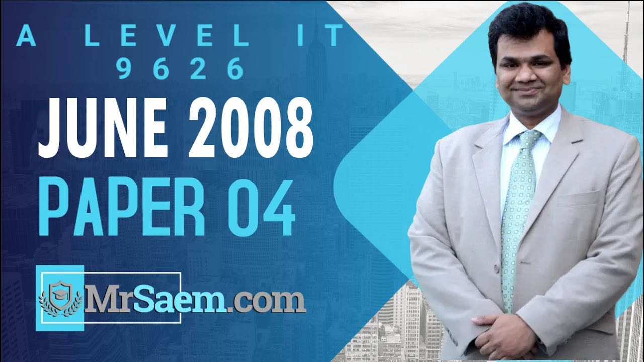 JUNE 2008 PAPER 4 A Level IT 9713