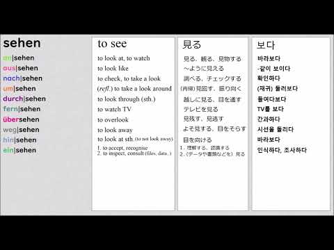 VGB 34) 16 useful German verbs in 1 minute [sehen]