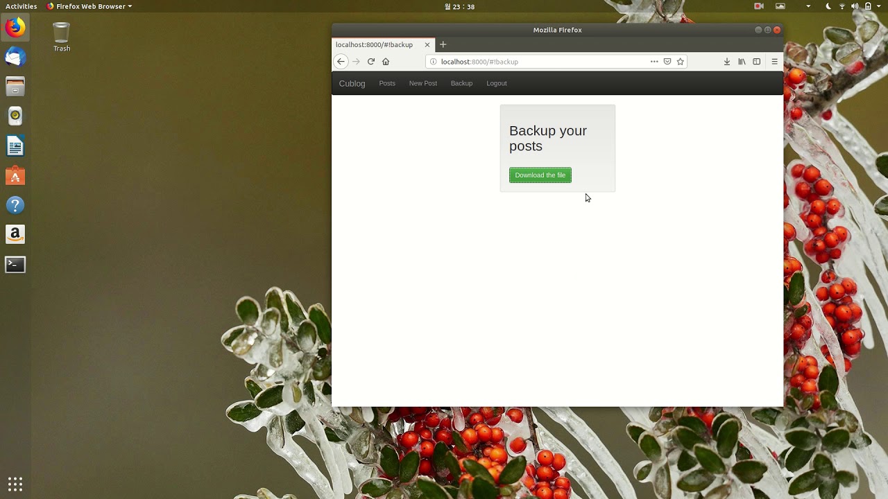 Blog example on vinbero