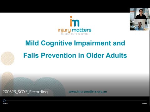 Mild Cognitive Impairment and Falls Prevention in Older Adults Webinar